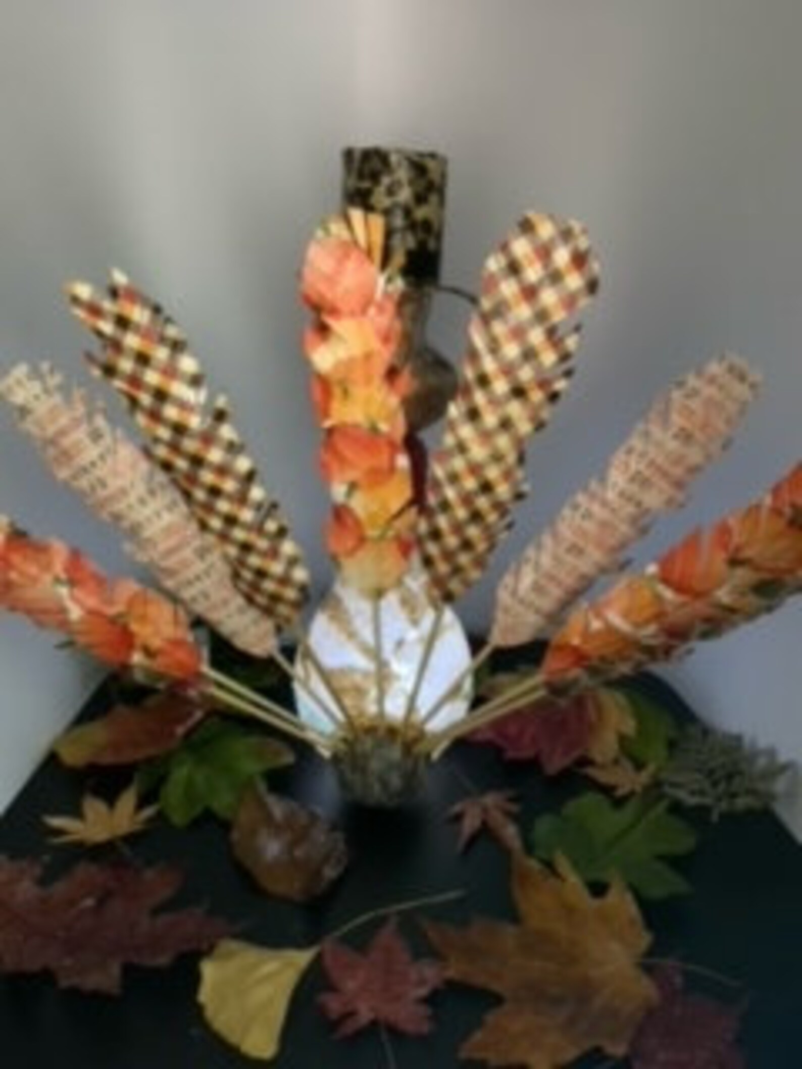 Thanksgiving Glass Turkey Centerpiece Turkey Tabletop Decoration ...