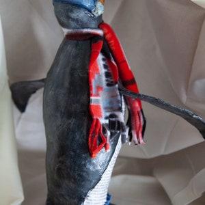 Paper Mache Penguin | Fun Penguin Gift Ideas | Penguin Sculptures - Etsy