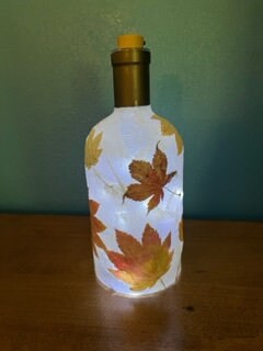 Tissue Paper Leaf Lantern Fall Bottle Lantern Lighted - Etsy