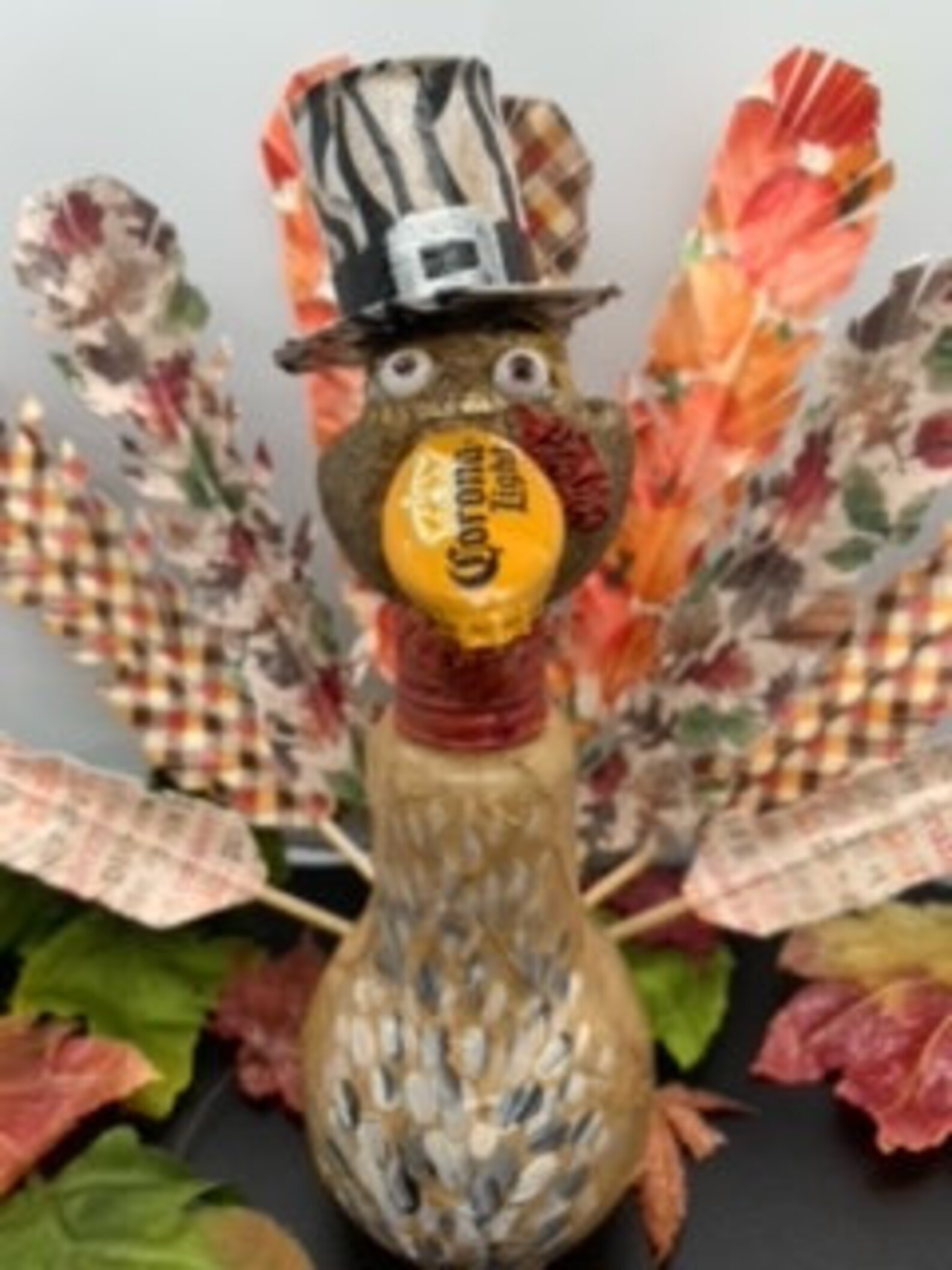 Thanksgiving Glass Turkey Centerpiece Turkey Tabletop Decoration Fall ...
