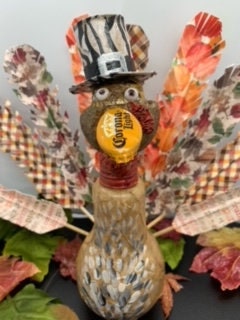 Thanksgiving Glass Turkey Centerpiece Turkey Tabletop Decoration Fall ...