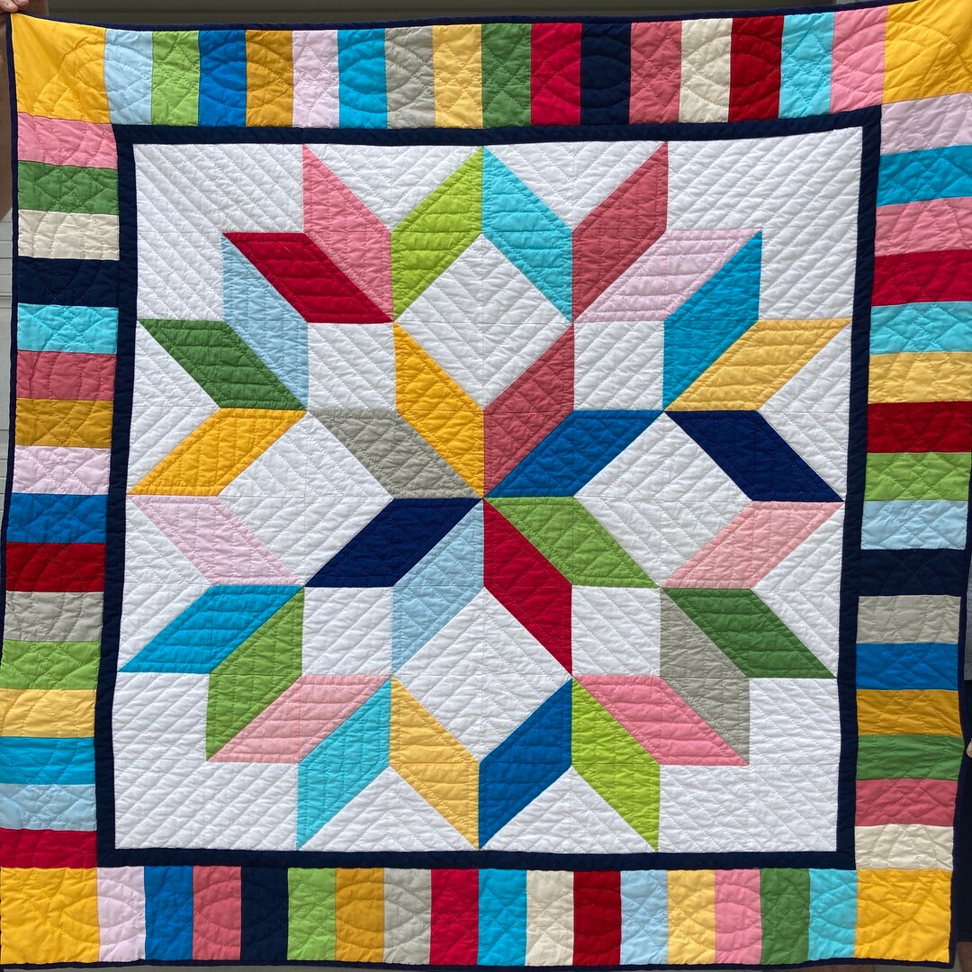 Carpenter's Square Quilt - Etsy