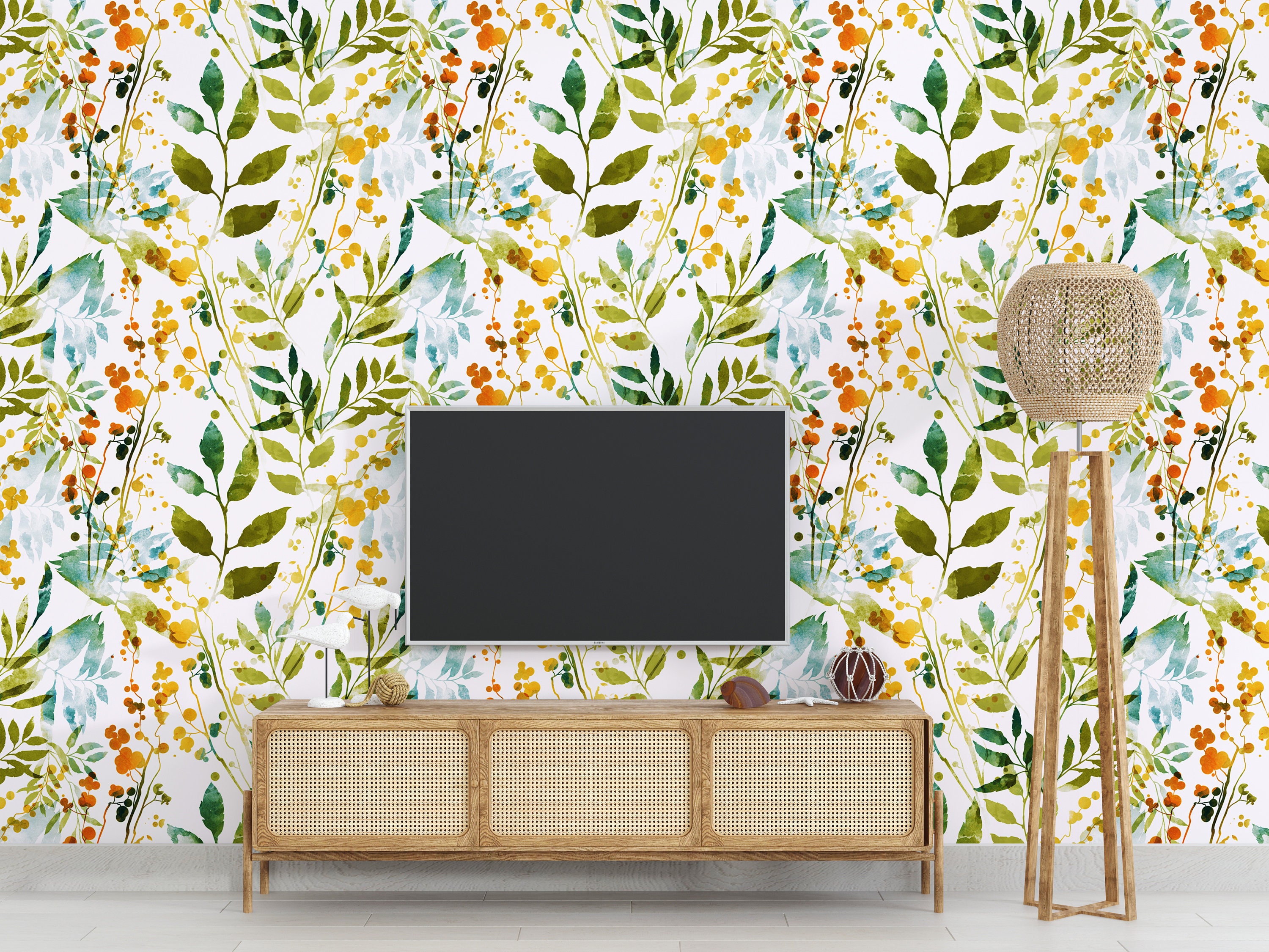 Removable Wallpaper Self Adhesive Wallpaper Aquarelle | Etsy