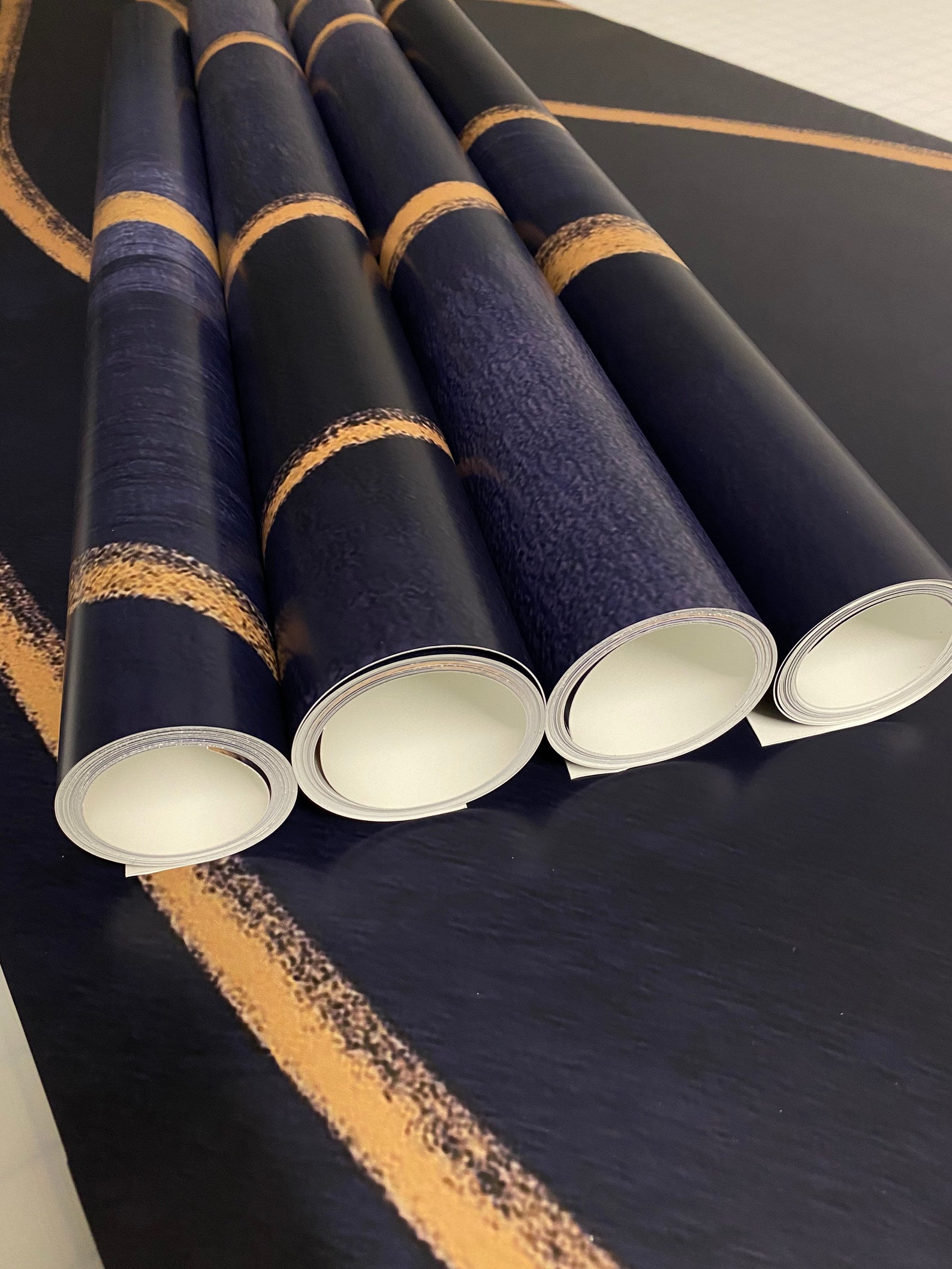 Navy Blue Wallpaper Peel and Stick Wallpaper Removable Wallpaper Art ...