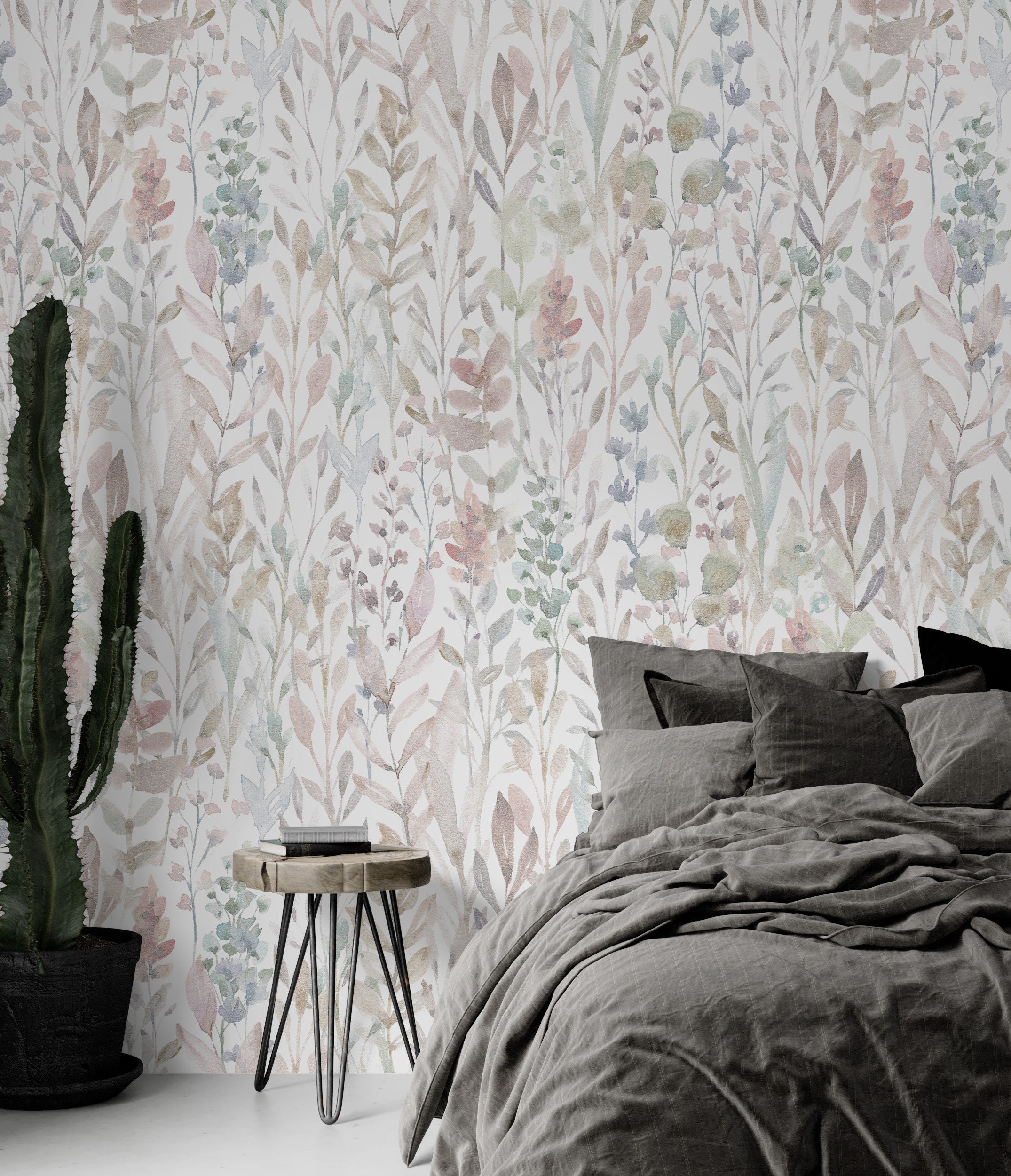 Removable Wallpaper Peel N Stick Modern Wallpaper Floral | Etsy