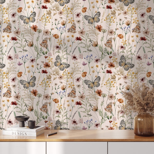 Botanical Wallpaper - Etsy