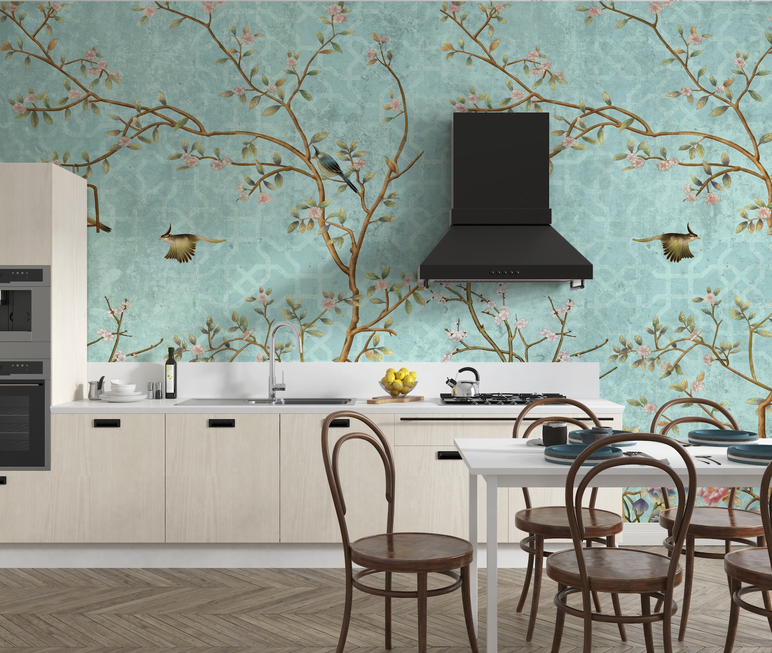 Removable Wallpaper Chinoiserie Wallpaper Peel and Stick Wall | Etsy