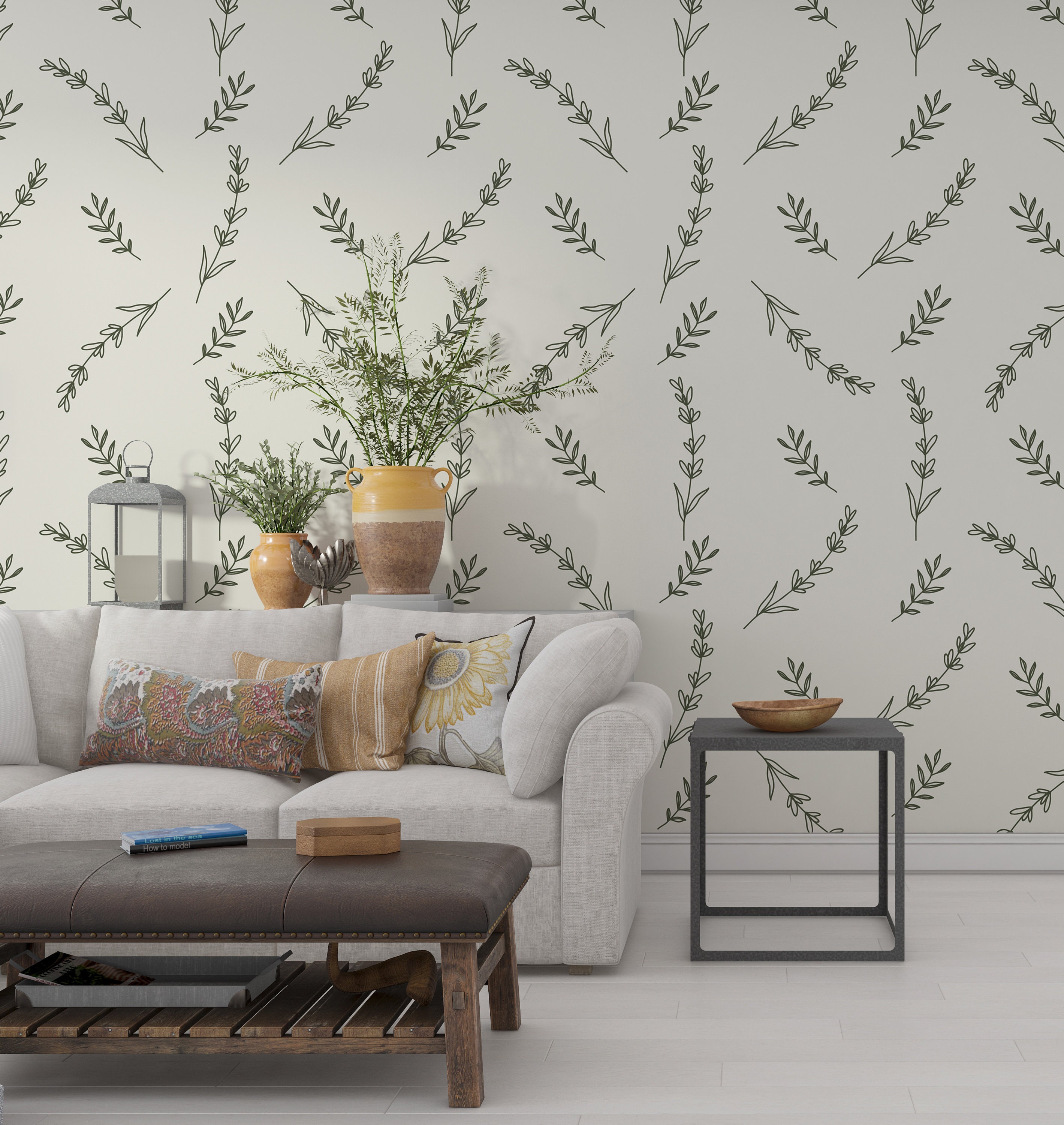 Removable Wallpaper Peel and Stick Wallpaper Boho Wallpaper | Etsy