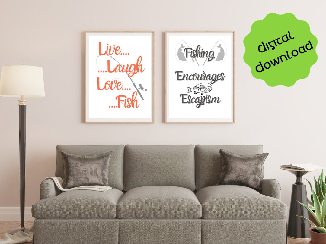 Fishing Quotes Wall Art - Etsy