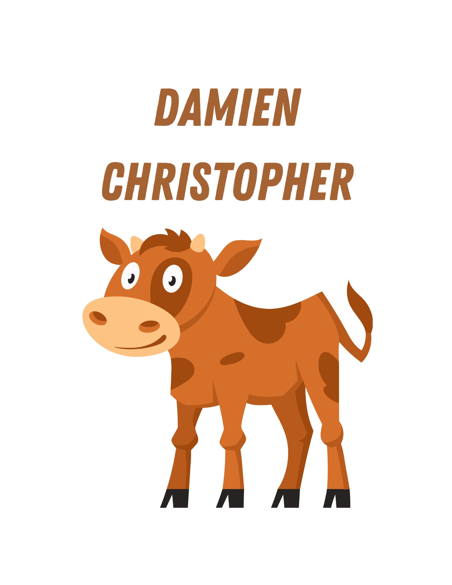 4 Barnyard Friends Personalized Digital Prints - Etsy