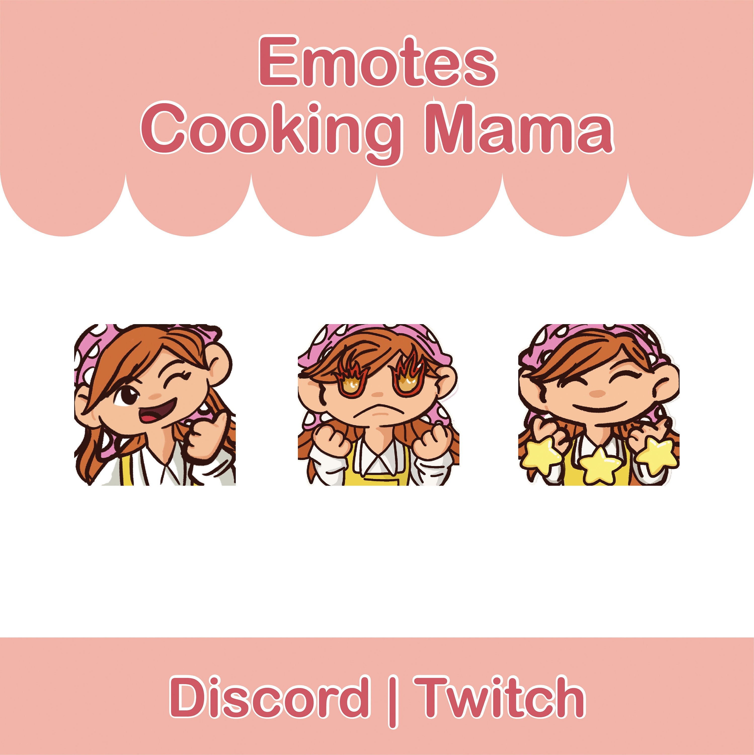 Emote Pack Cooking Mama for Twitch and Discord - Etsy