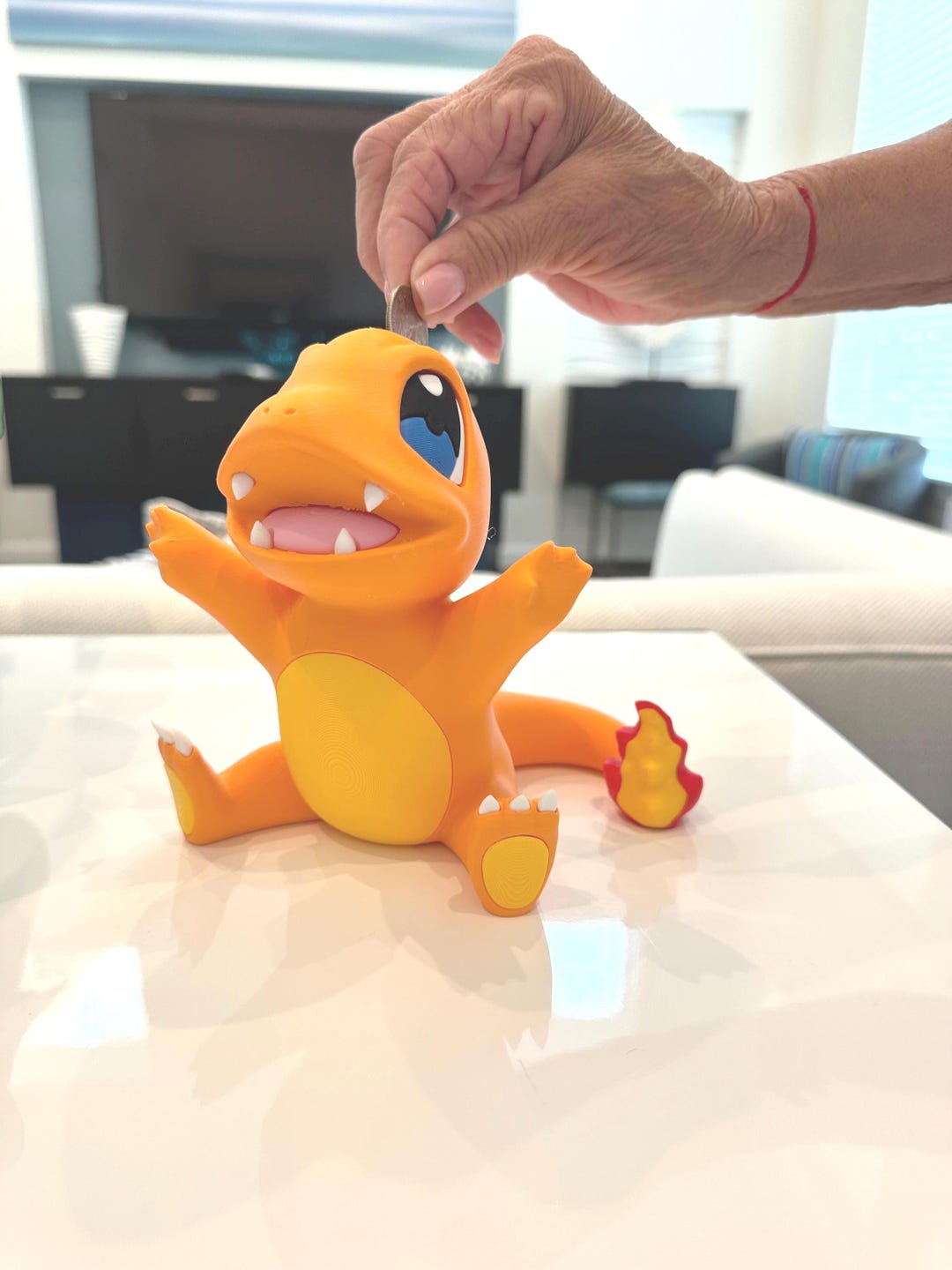Charmander Piggy Bank – 3D Printed Pokemon Coin Bank – Cute Money Jar ...