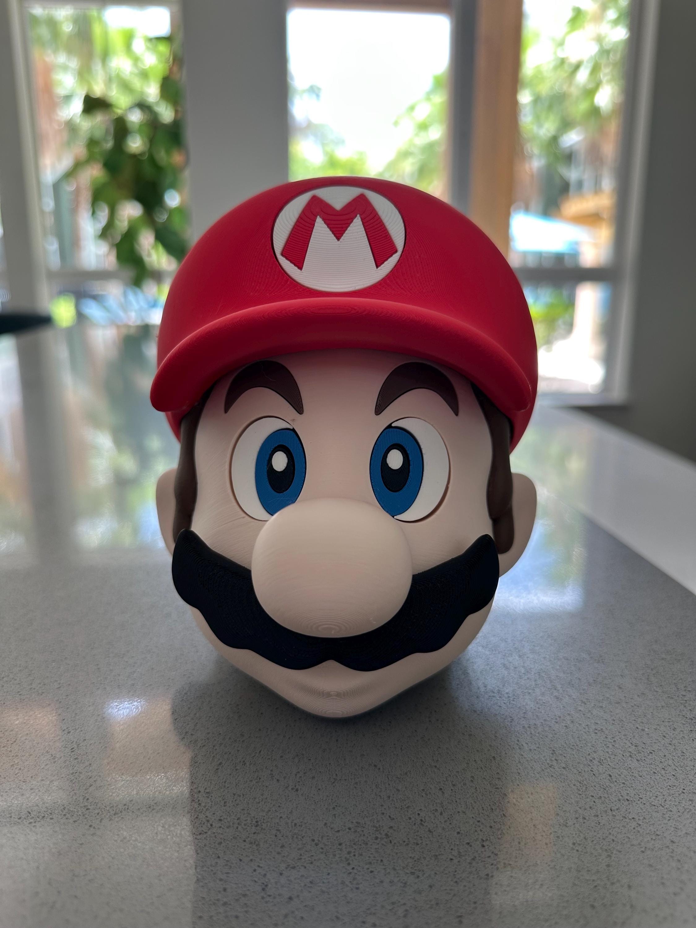 Super Mario Head Piggy Bank - 3D Printed - Mario Brothers - Money Box ...