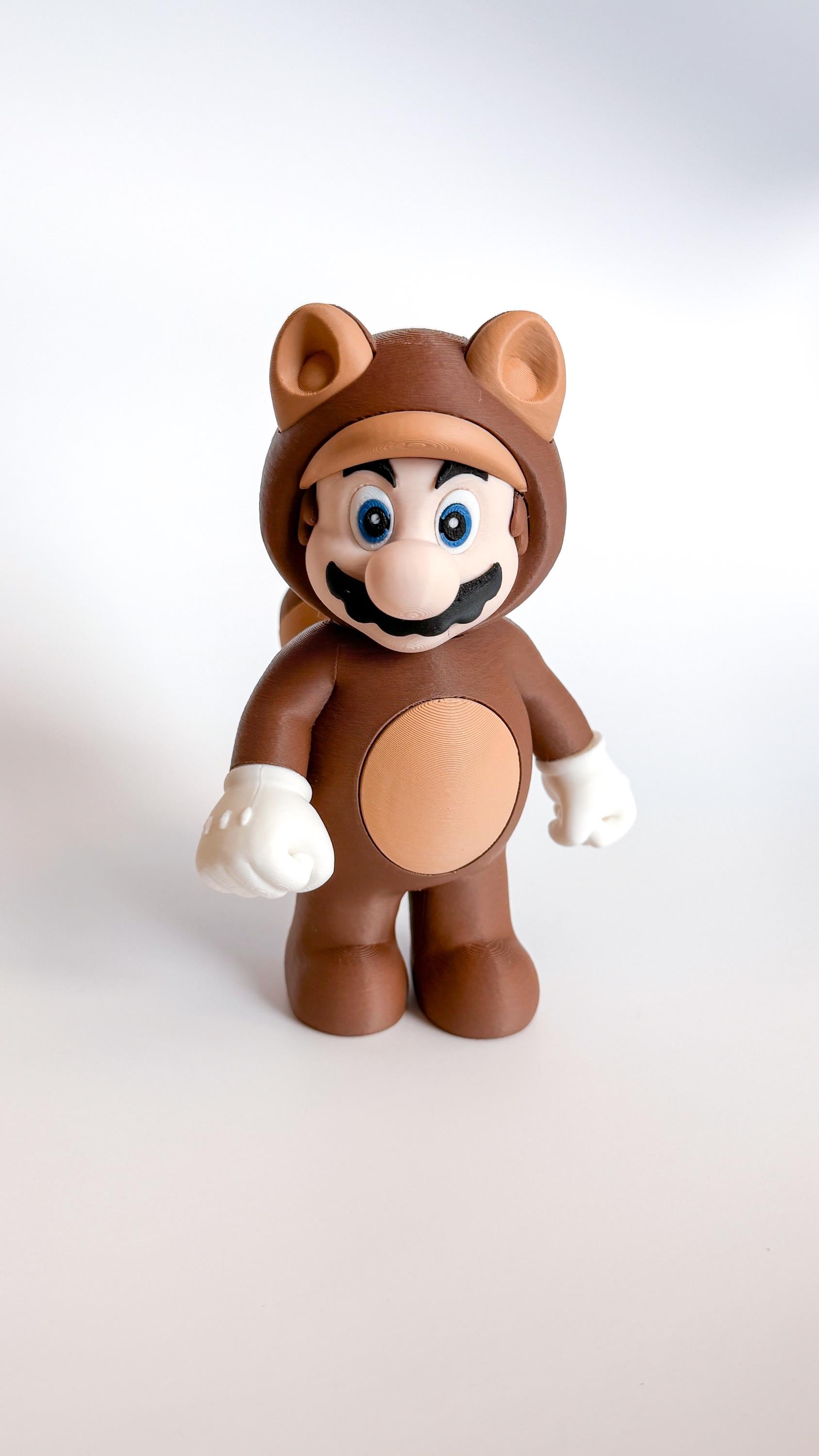 3D Printed Tanooki Mario Figure - Super Mario Collectible - Gift for ...
