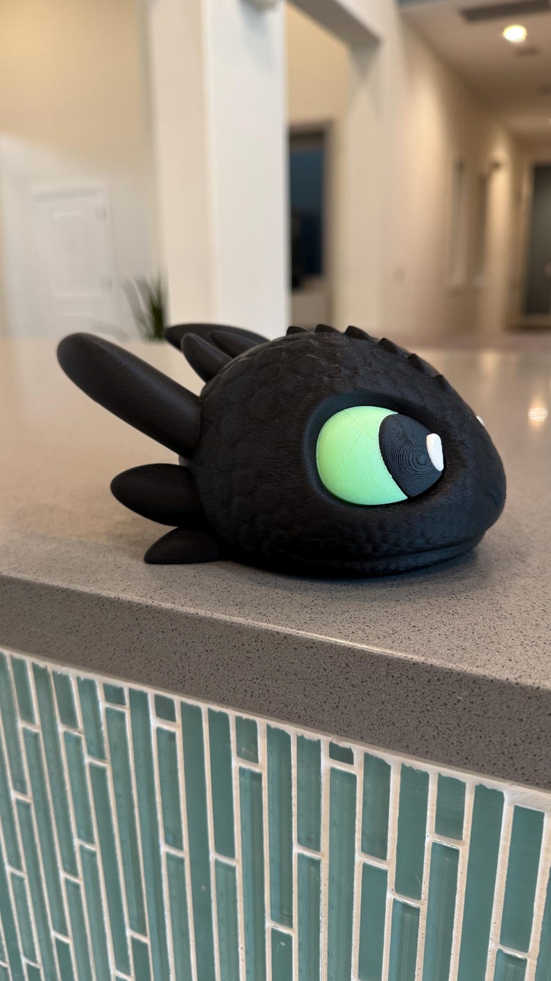 Toothless Piggy Bank – Cute Dragon Coin Bank – 3D Printed Night Fury ...
