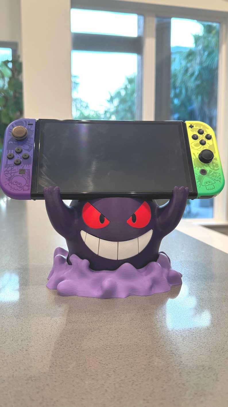 Gengar Nintendo Switch Stand 3D Printed | Pokémon Controller Holder ...