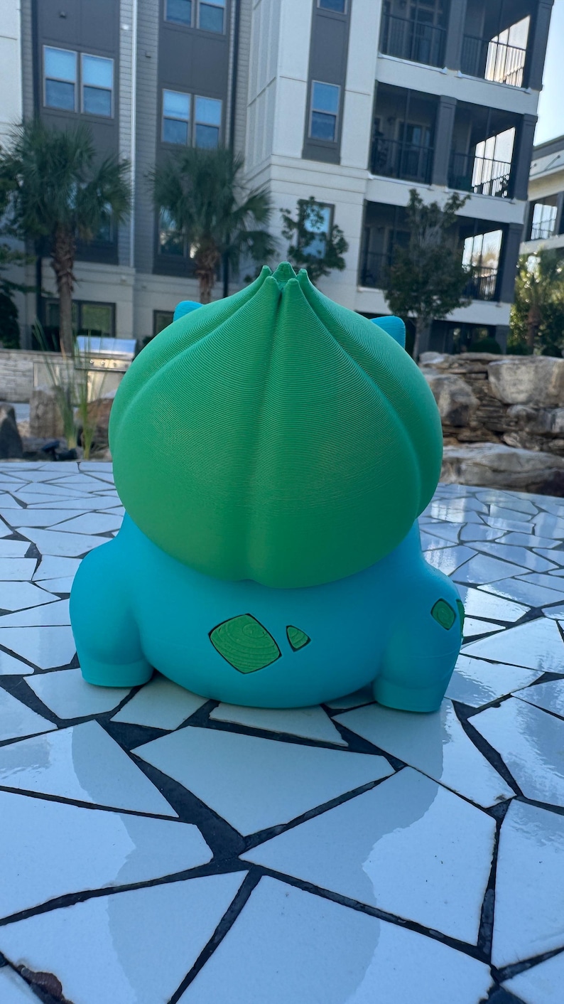 Bulbasaur Piggy Bank 3D Printed | Pokémon Inspired Coin Bank ...
