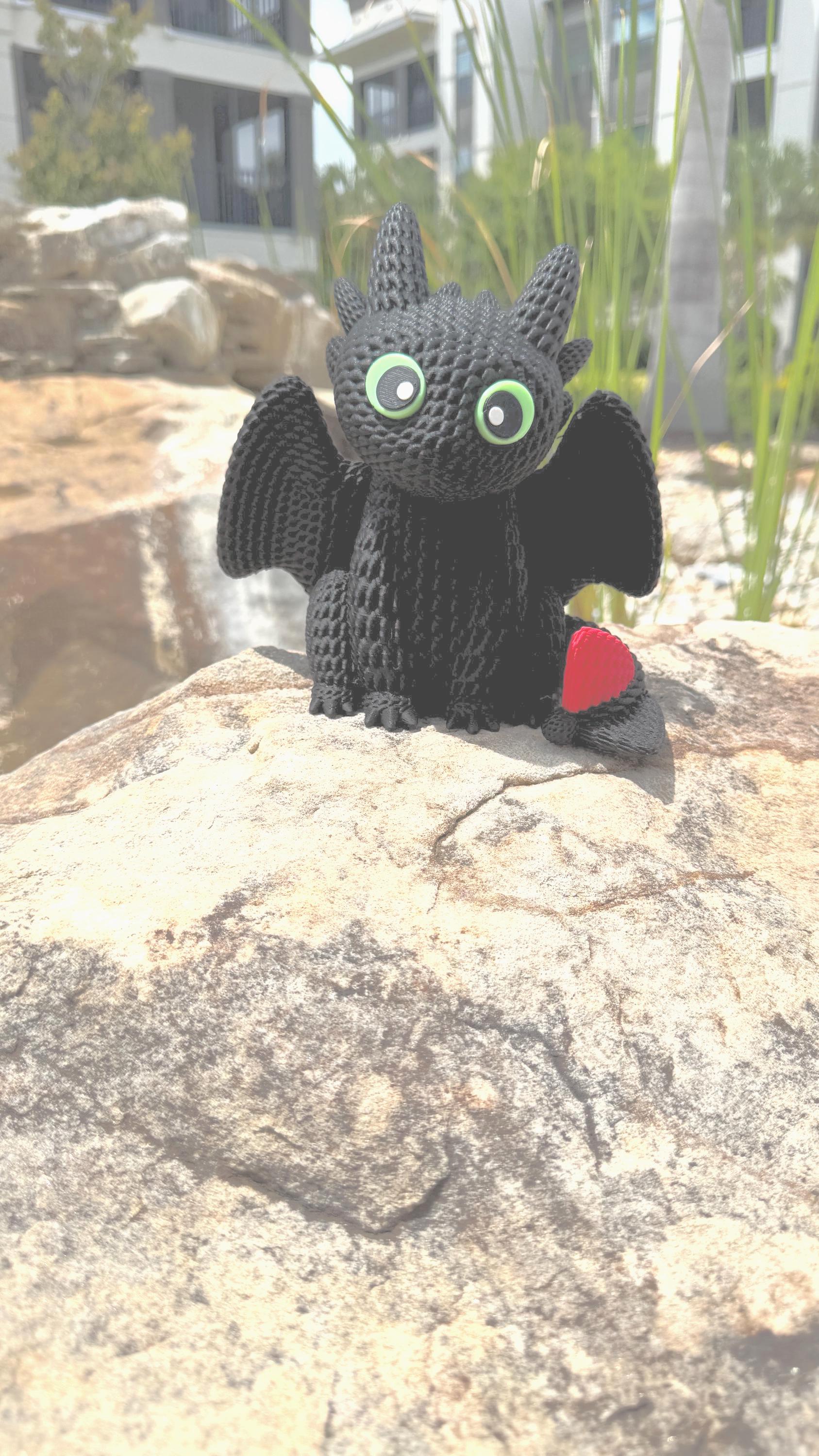 Toothless Crochet Piggy Bank – Cute Dragon Coin Bank – 3D Printed Night ...
