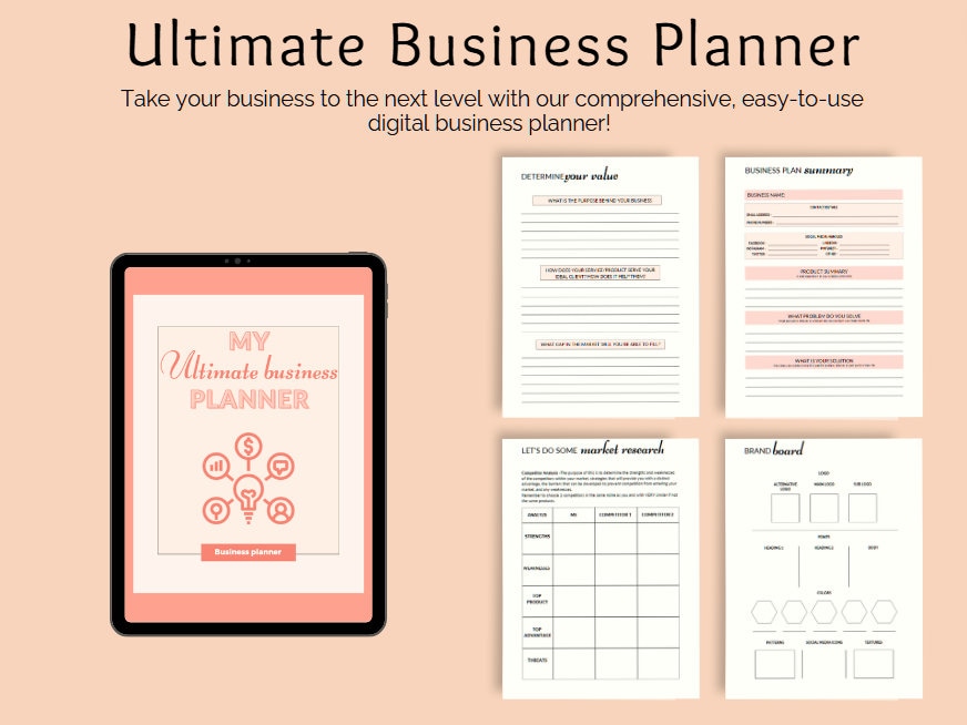 Ultimate Business Planner | Printable Digital Download | Business ...