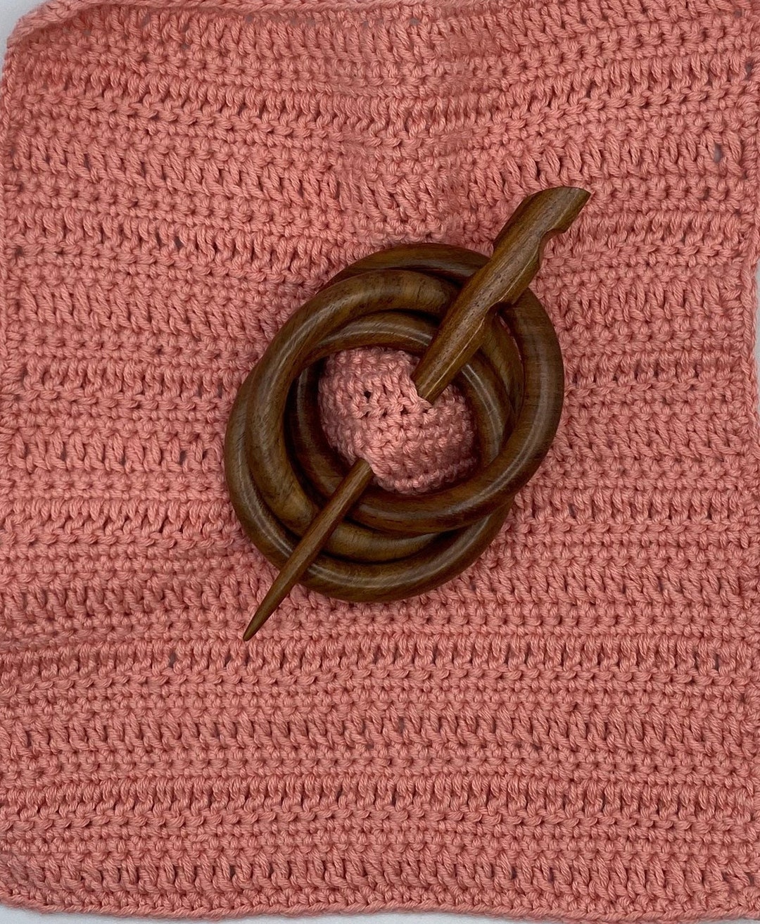 Wooden Shawl Pin // Wrap Pin // Crocheted Shawl Pin // Knitted - Etsy