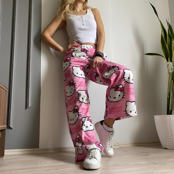 Hello Kittypajamas Pants - Etsy