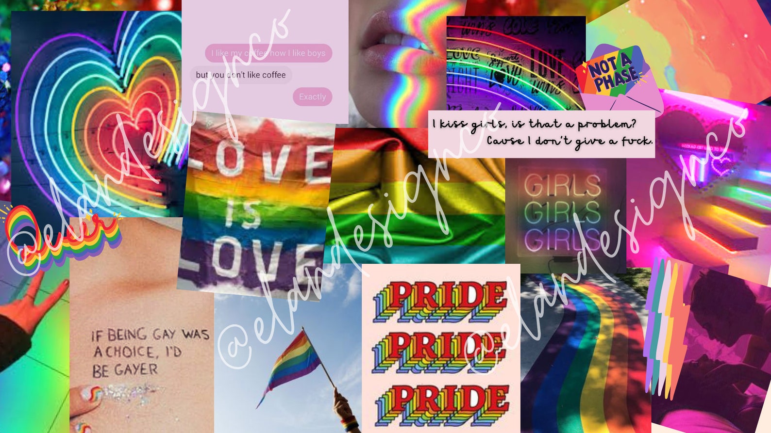 LGBT Laptop Wallpaper Desktop Wallpaper Browser Page Mac | Etsy