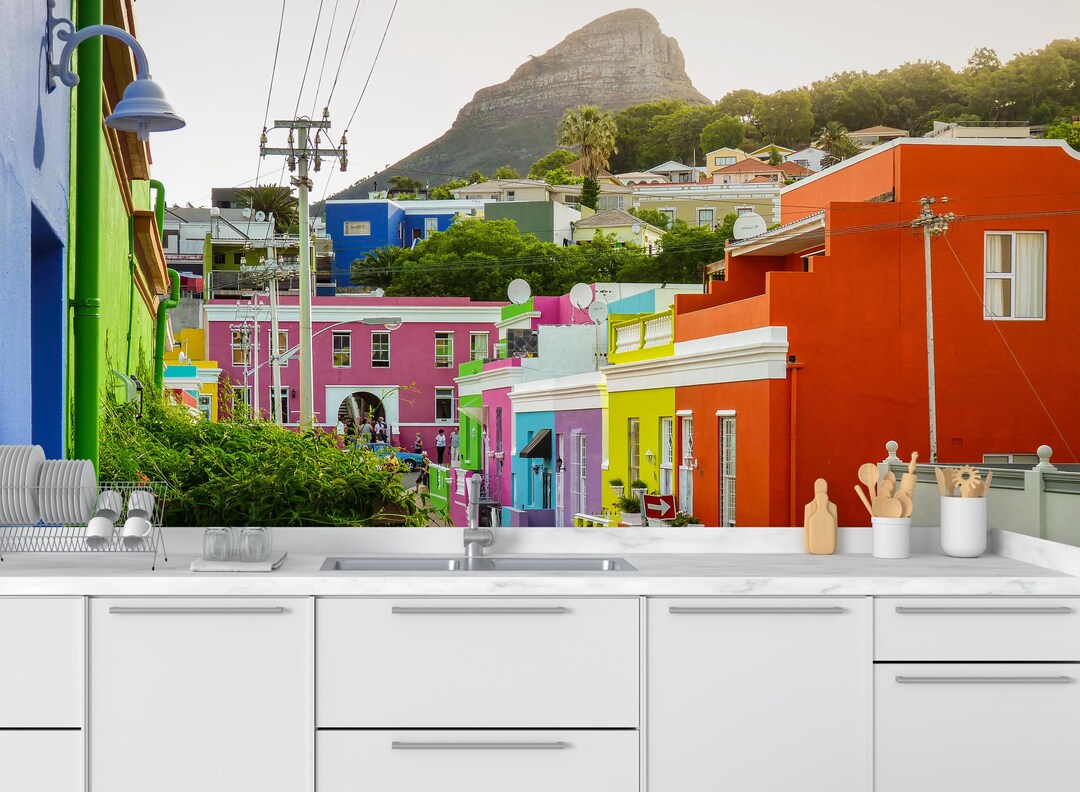 Bo-kaap District Colorful Buildings Wallpaper, Cape Town, South Africa ...