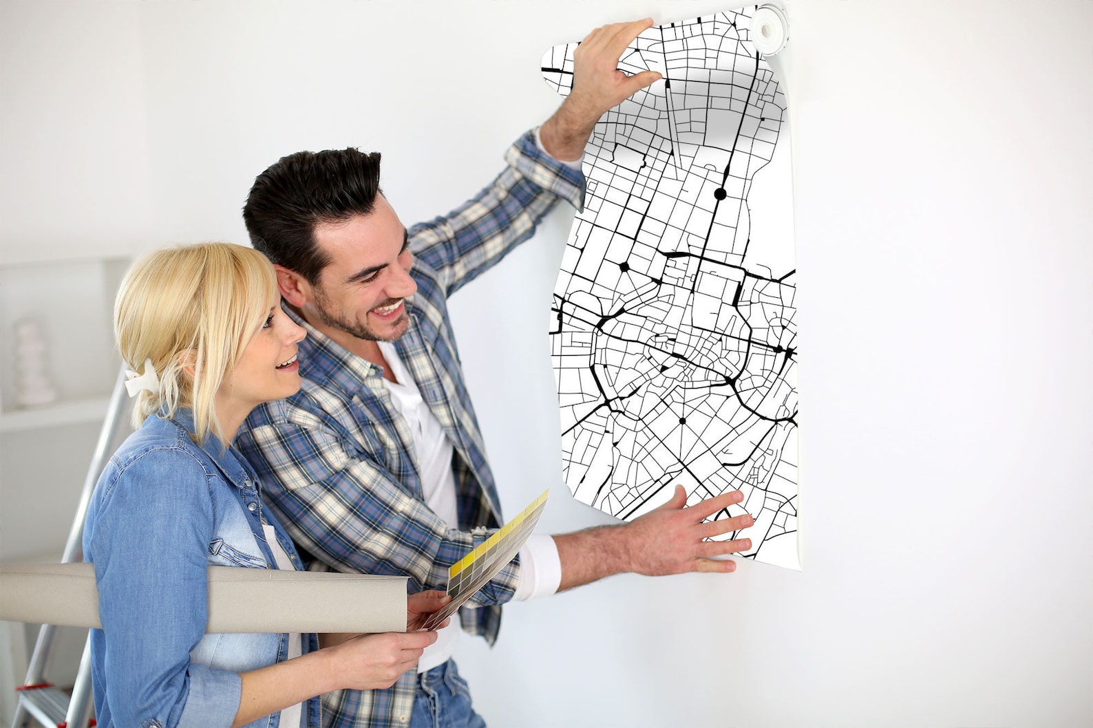City Map Wallpaper, Streets of Munich Peel and Stick, Self Adhesive ...