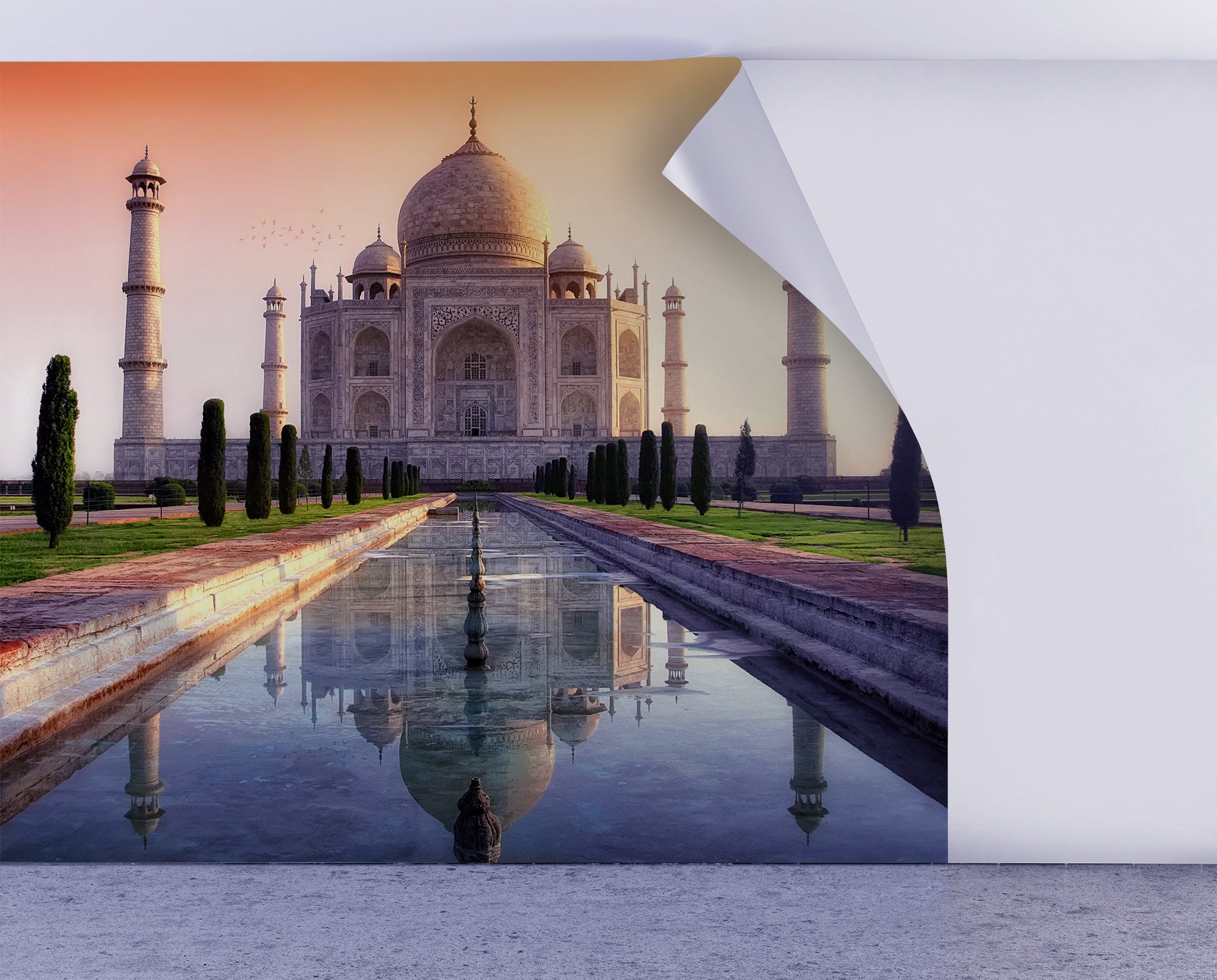 Taj Mahal Wallpaper, Indian Mausoleum Peel and Stick, Self Adhesive ...