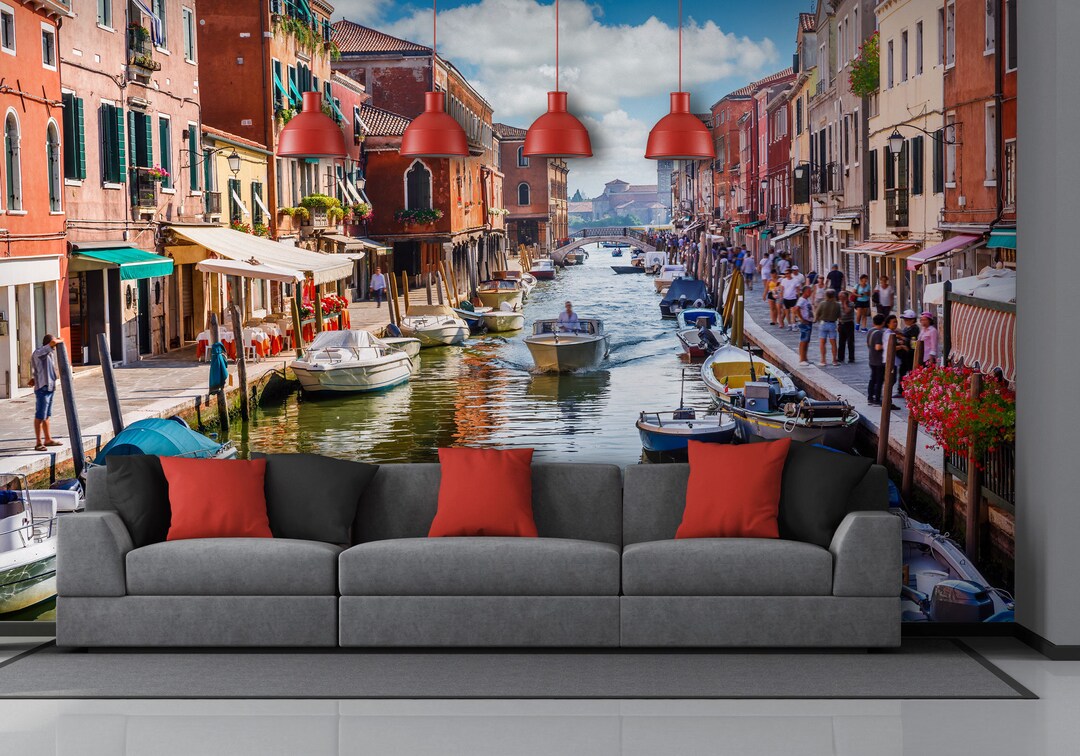 Murano Island in Venice, Italy, 3D Effect Wallpaper | Peel and Stick ...