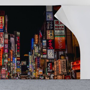 Colorful Neon Wallpaper, Kabukicho Shinjuku, Tokyo, Japan | Peel and ...
