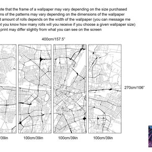 City Map Wallpaper, Streets of Munich | Peel and Stick, Self Adhesive, Wall Mural, Street Map ...