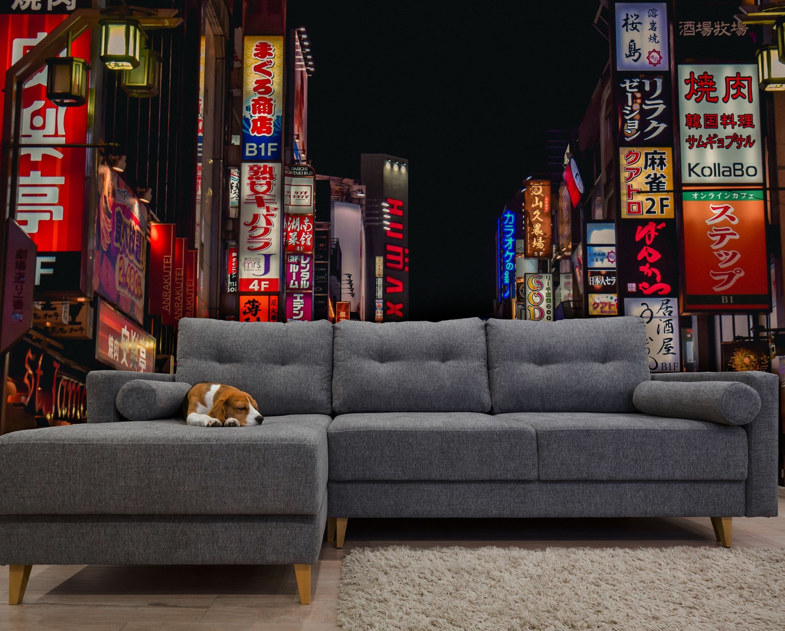 Colorful Neon Wallpaper, Kabukicho Shinjuku, Tokyo, Japan Peel and ...