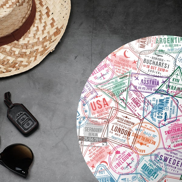 Passport Stamp Wall Decal - Etsy