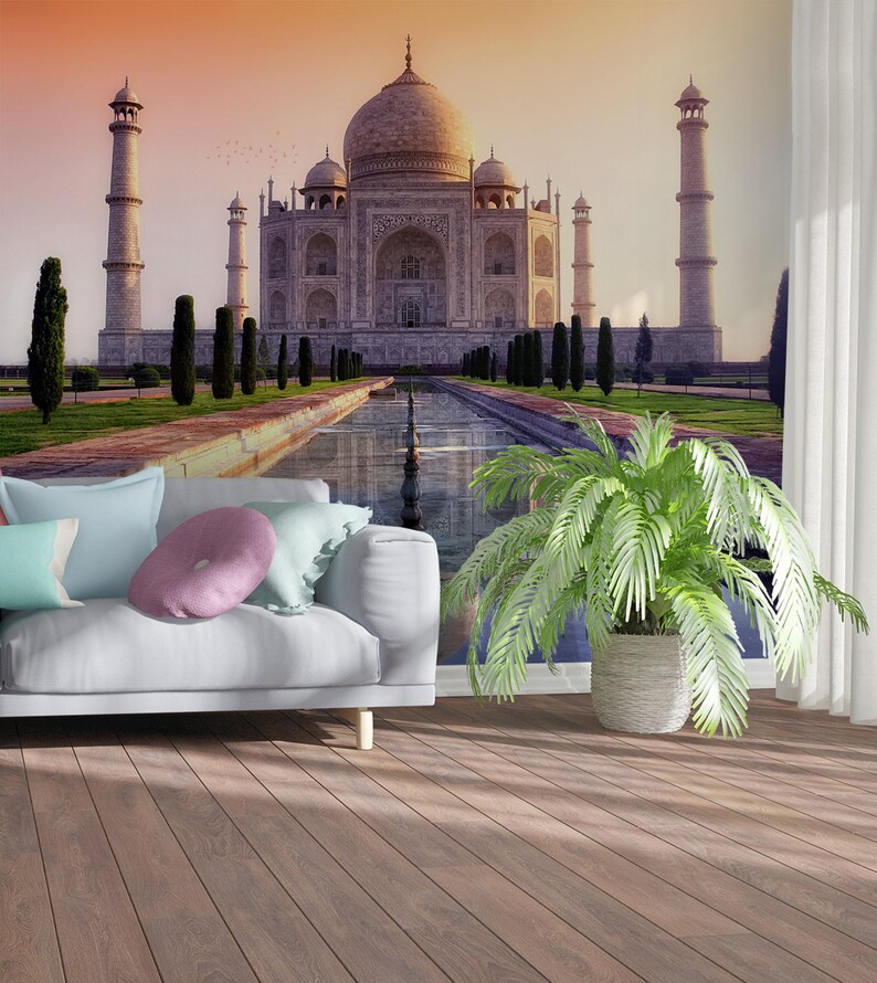 Taj Mahal Wallpaper, Indian Mausoleum Peel and Stick, Self Adhesive ...