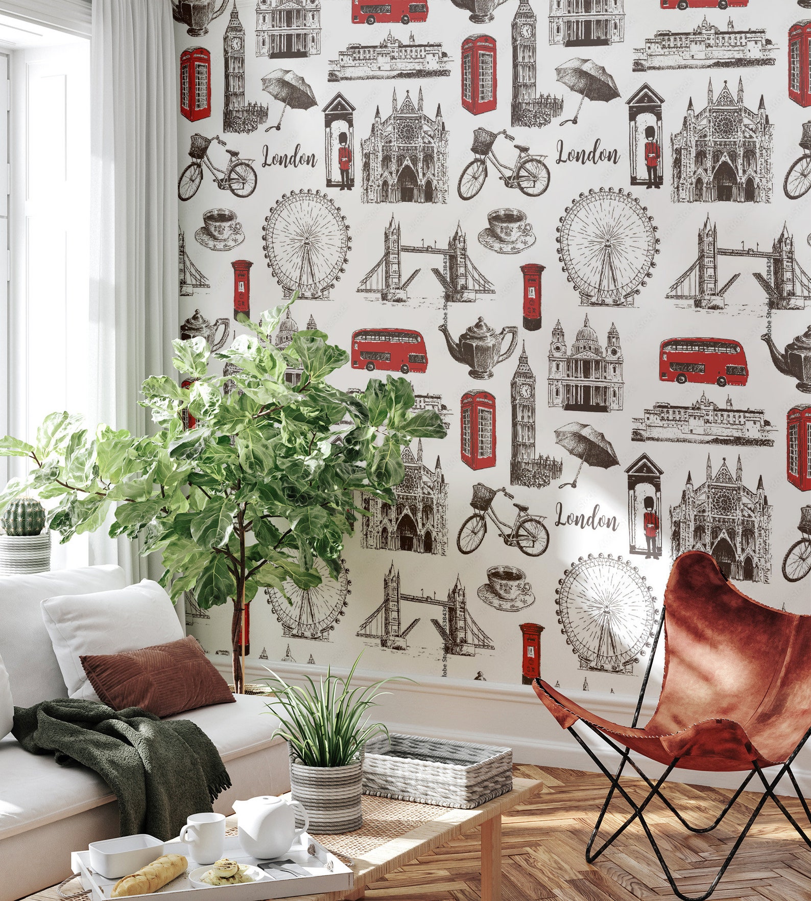 London Symbols Wallpaper, Big Ben, Tower Bridge, Red Bus, City Pattern ...