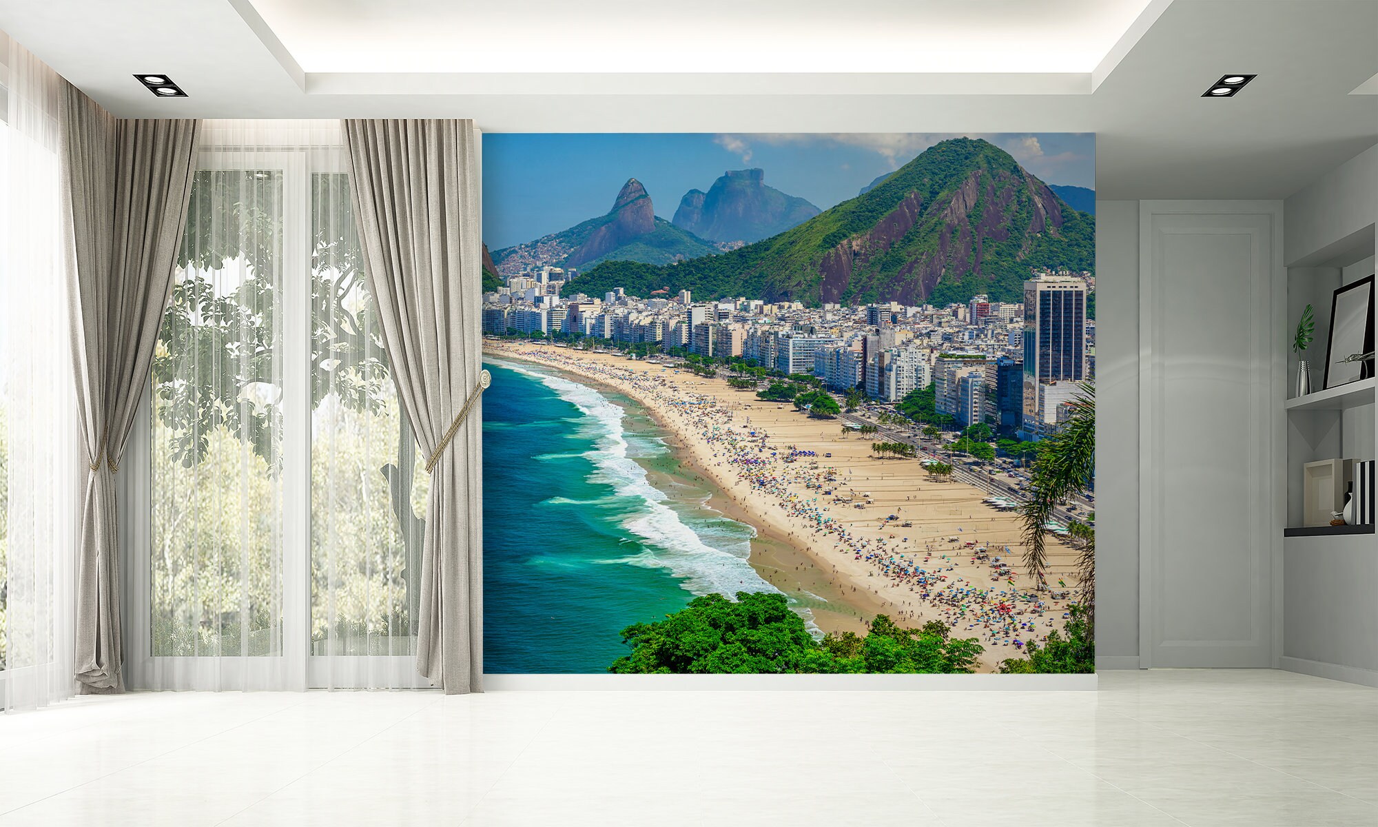 Copacabana Beach in Rio De Janeiro Wallpaper Brazil Peel - Etsy