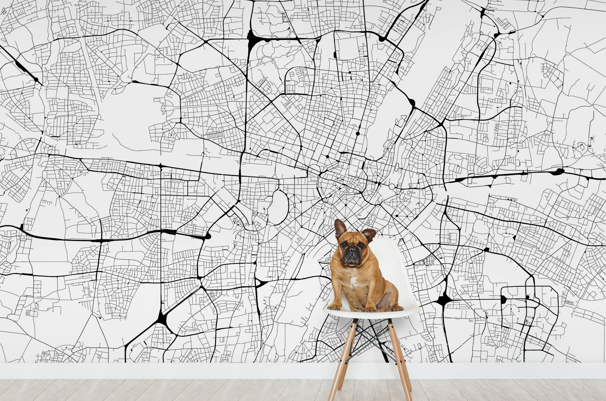 City Map Wallpaper, Streets of Munich Peel and Stick, Self Adhesive ...