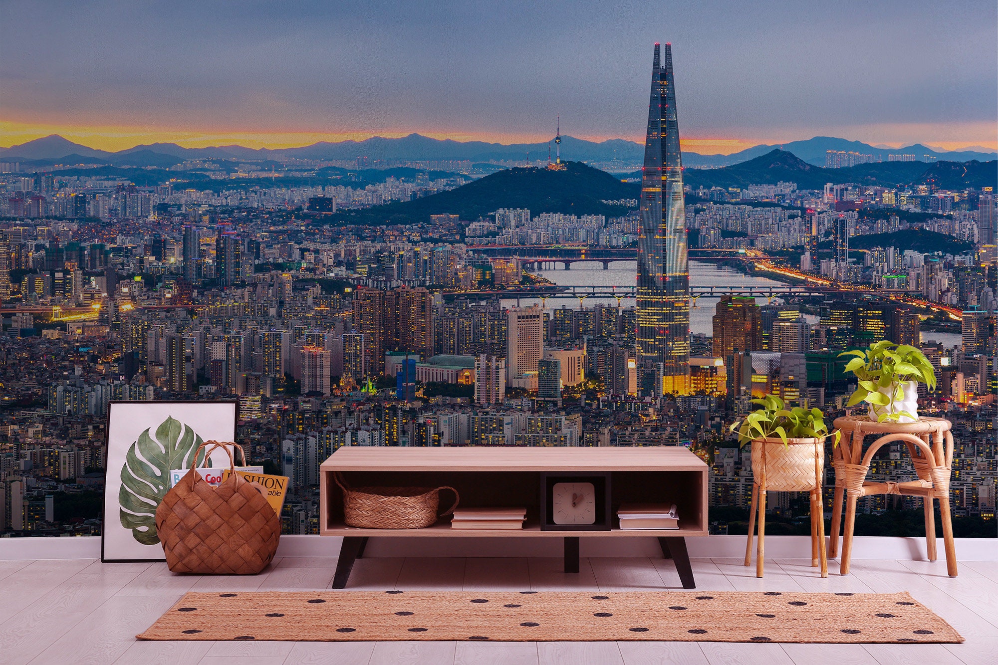 Seoul City Skyline Wallpaper, Skyscraper at Night, South Korea ...