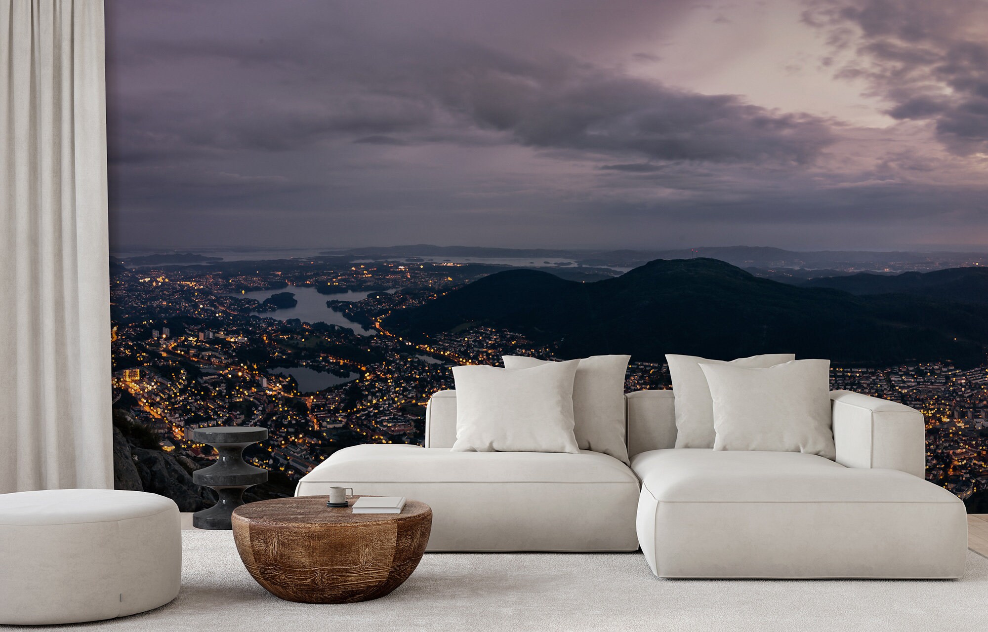 Bergen City Skyline Wallpaper, Norway Peel and Stick, Self Adhesive ...