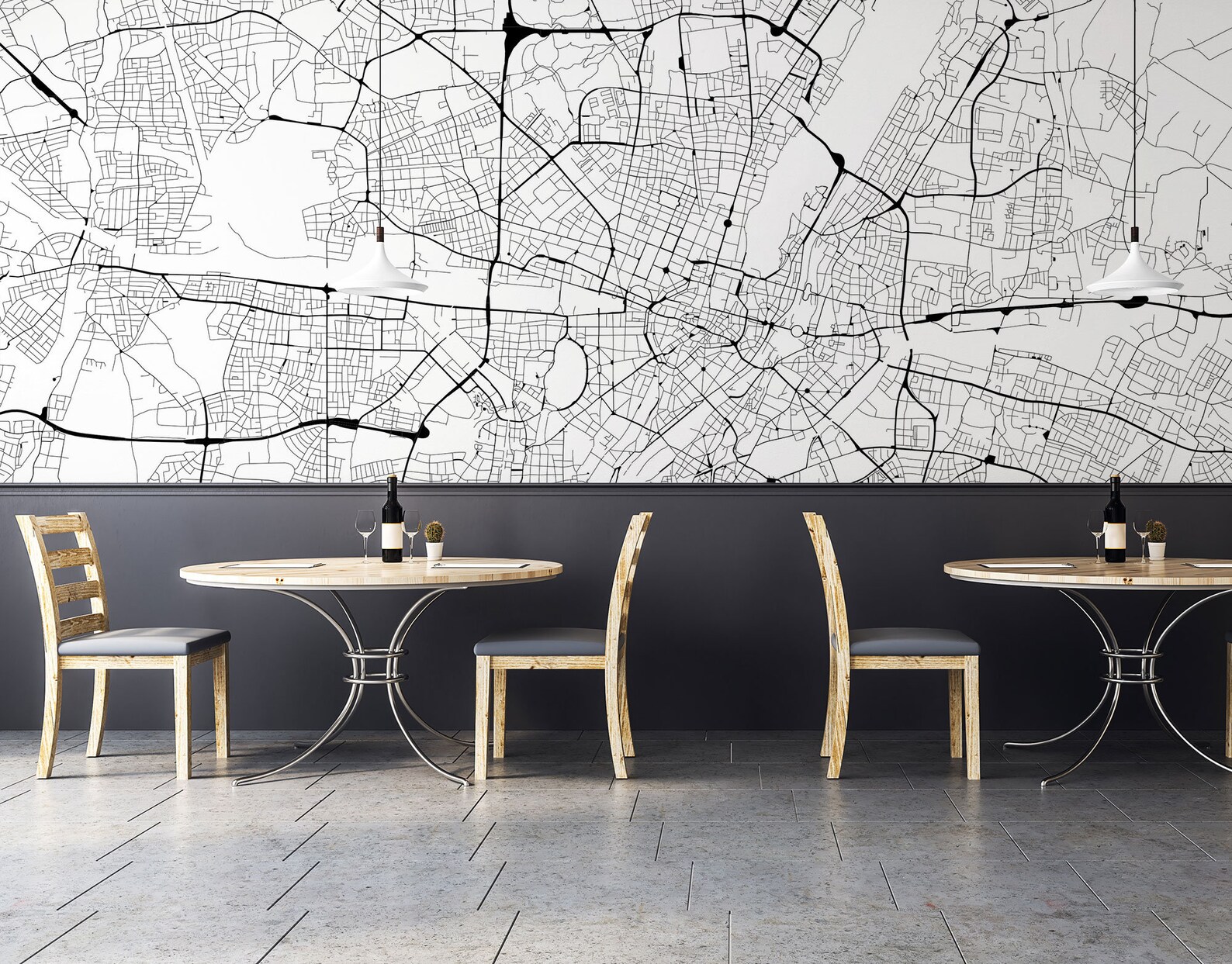 City Map Wallpaper, Streets of Munich Peel and Stick, Self Adhesive ...