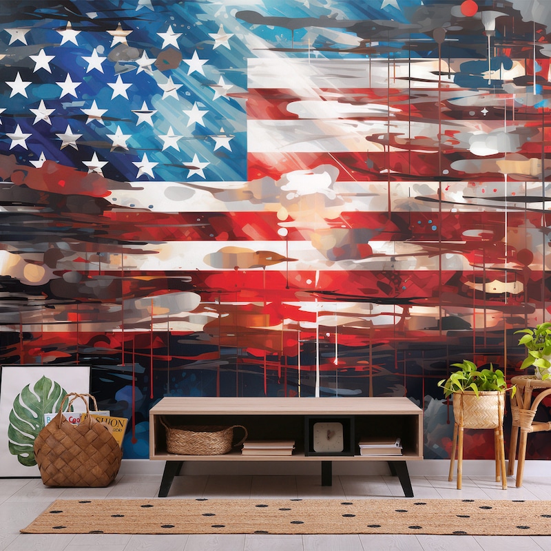 Usa Flag Wallpaper - Etsy
