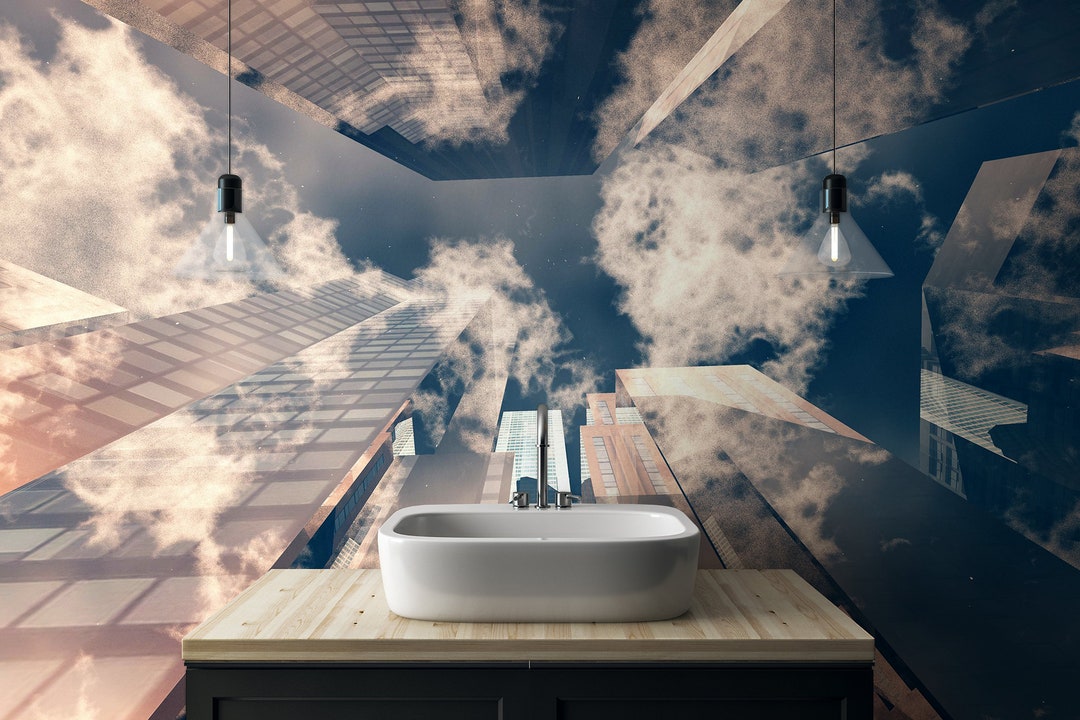 Beautiful Skyscraper, Modern Building Landscape Wallpaper | Peel and ...