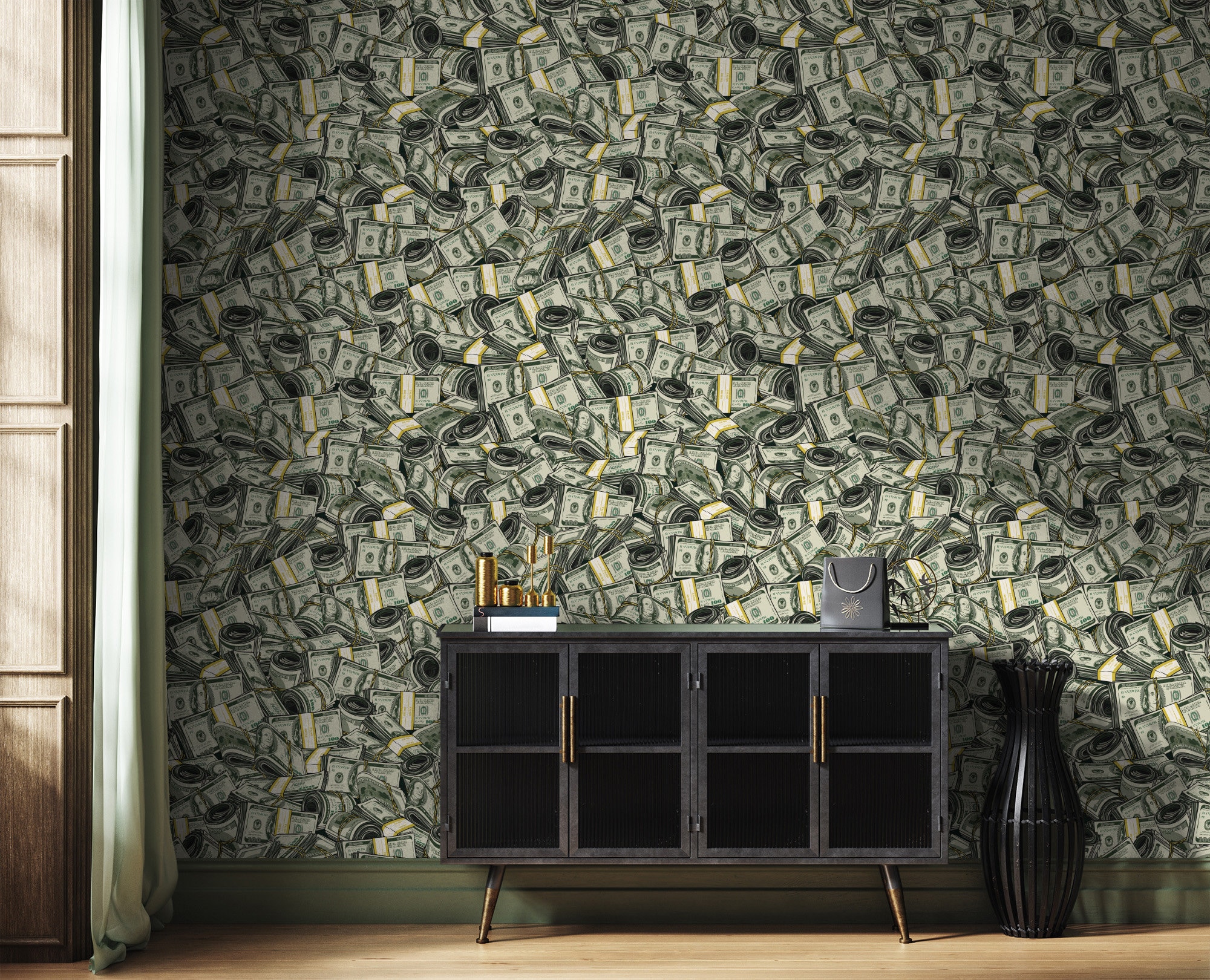 Money Wallpaper Dollar Pattern peel and Stick self - Etsy