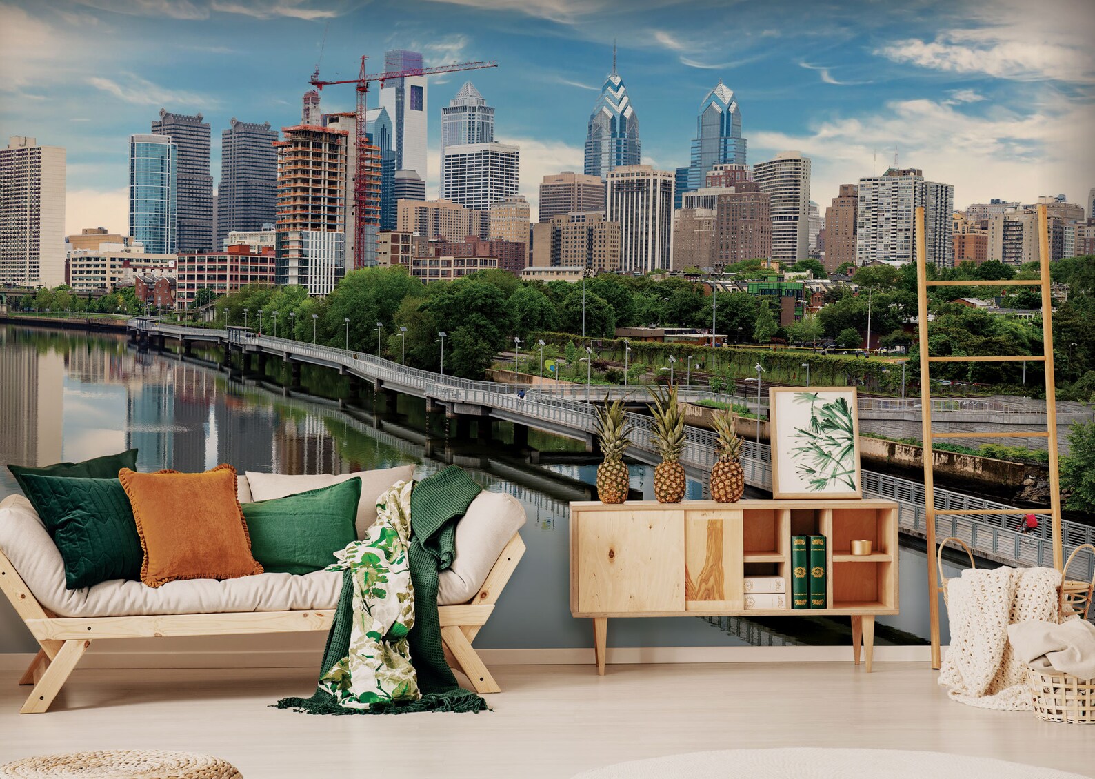 Philadelphia Wallpaper, Pennsylvania Skyline Peel and Stick, Self ...