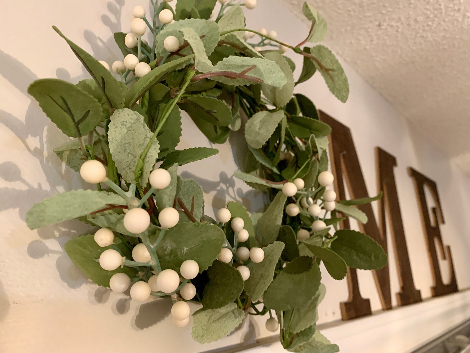 HOME Sign with Wreath Farmhouse Theme | Etsy