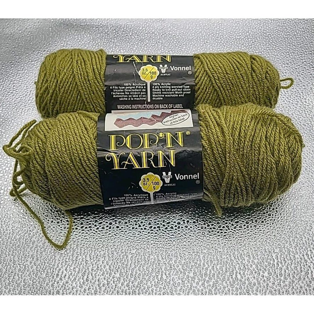 2x Vintage Pop'n Yarn Ea 3.5 Oz 100% Acrylic Yarn Skeins Vonnel 232 ...
