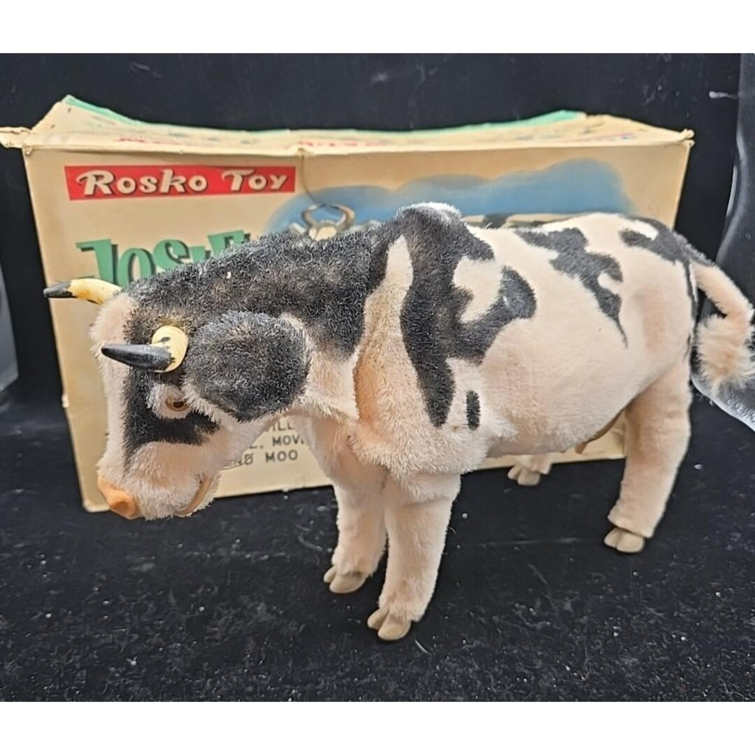 Vintage Rosko Battery Operated Josie the Mooing Cow Toy Box Not Working ...
