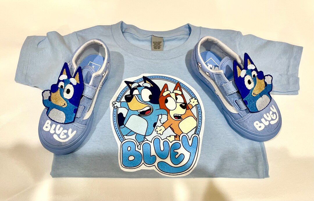 Personalized Bluey Vans, Embroidered Patch Shoes - Etsy