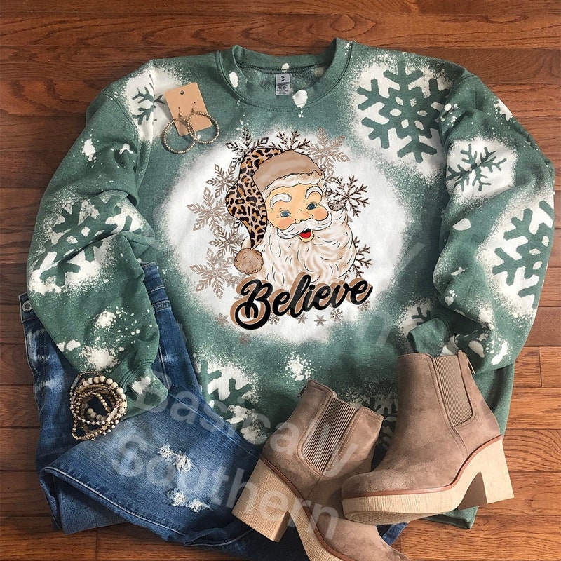 Bleached Christmas Sweatshirts - Etsy